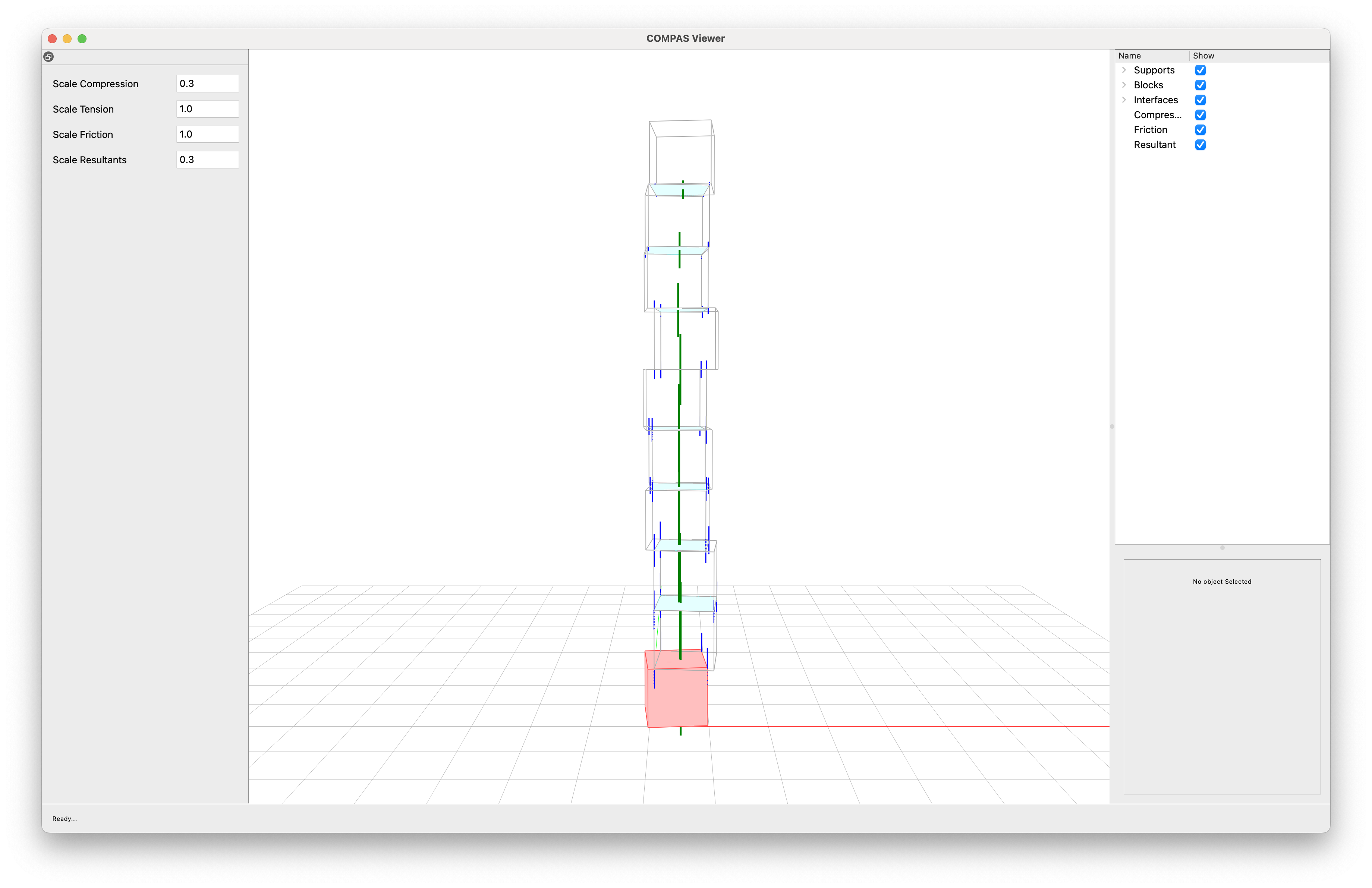 DEM of a Stack of Blocks — COMPAS Discrete Element Models